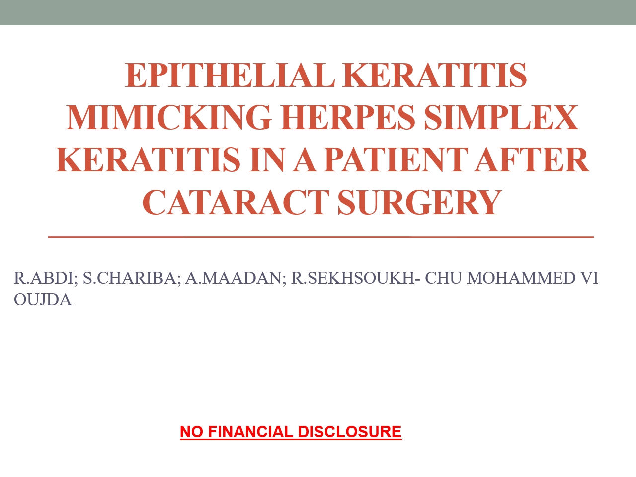 disciform keratitis ppt